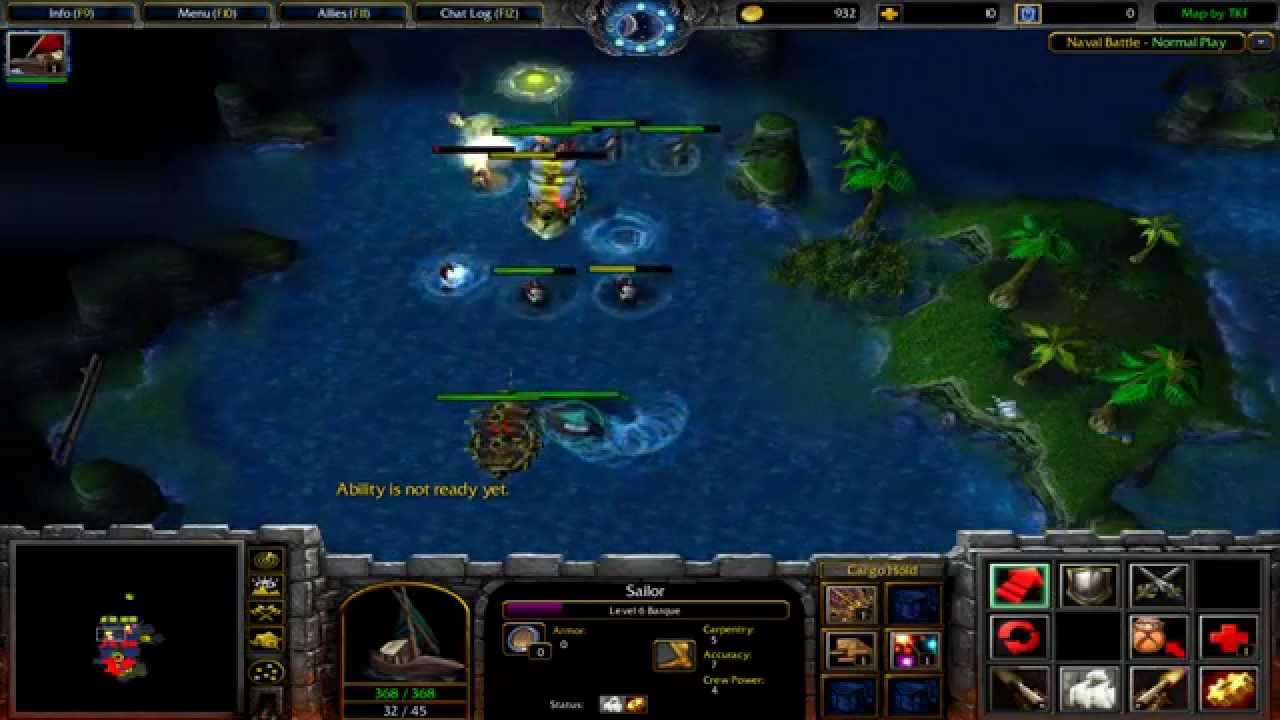 Warcraft 3 TFT - Naval Battle #1 - YouTube