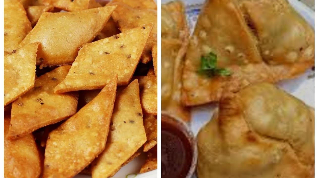 Meri friends ko yakeen nahi hua #mathri #samosa #khasta #cruncy - YouTube