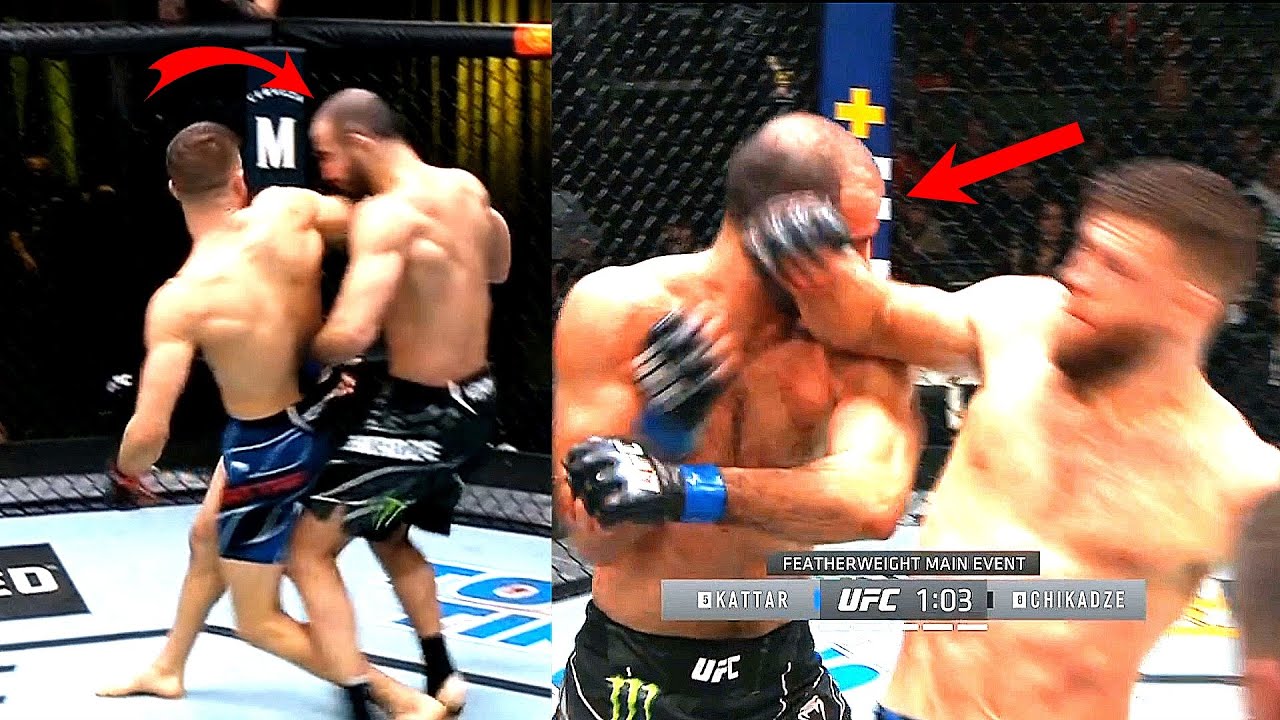 Calvin Kattar's Spinning Back Elbow (How it Landed) - YouTube