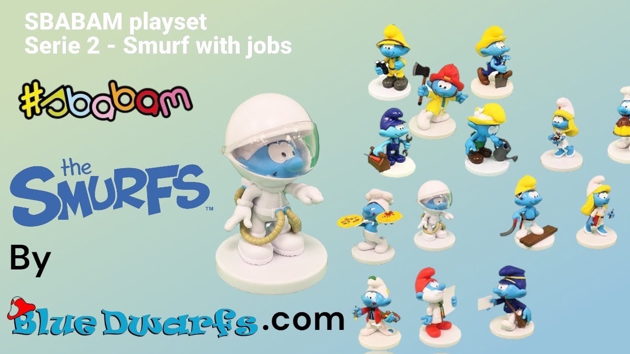 Sbabam - The Smurfs - Complete serie of 14 smurfs with job - Product ...