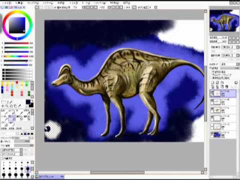 SPEED DRAWING DINOSAUR25 corythosaurus - YouTube