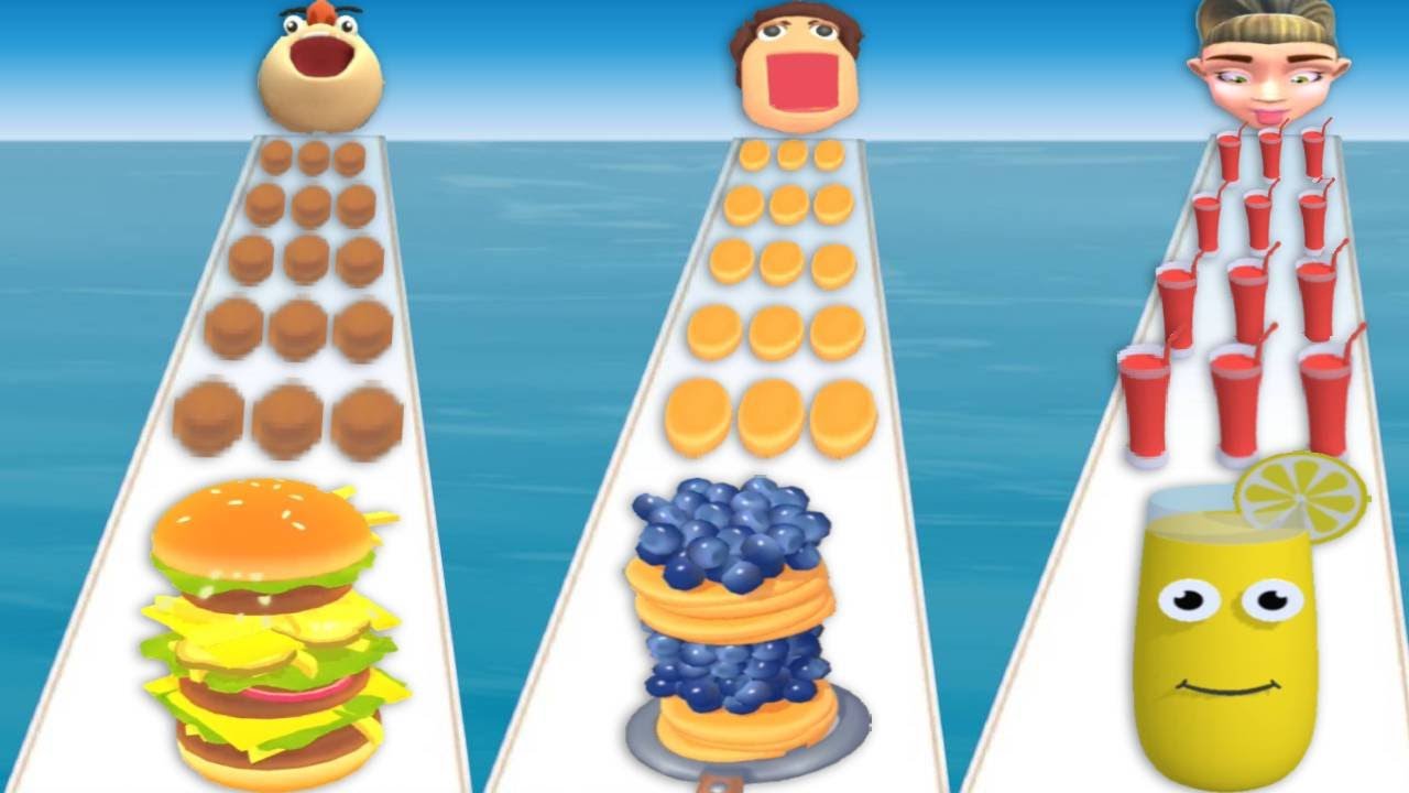 BURGER RUSH vs PANCAKE RUN vs JUICE RUN - Triple Game New Update 🤩 ...