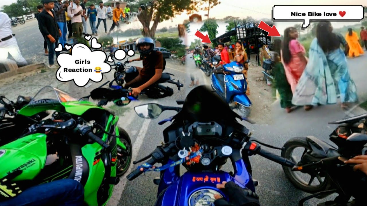Baliya Me First Time Aaya Super Bike Zx10r 🥰 Cute girl reaction 🥰 Uncle ...