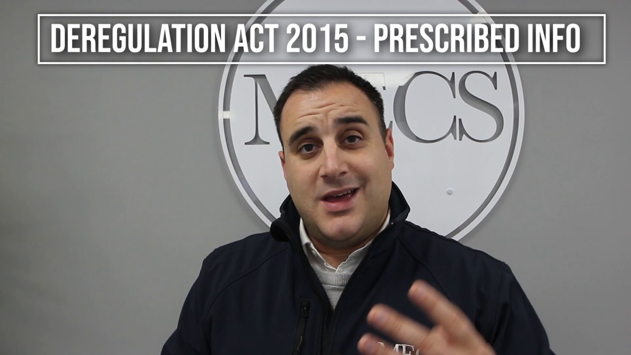 ️ DEREGULATION ACT 2015 - PRESCRIBED INFO ️ - YouTube