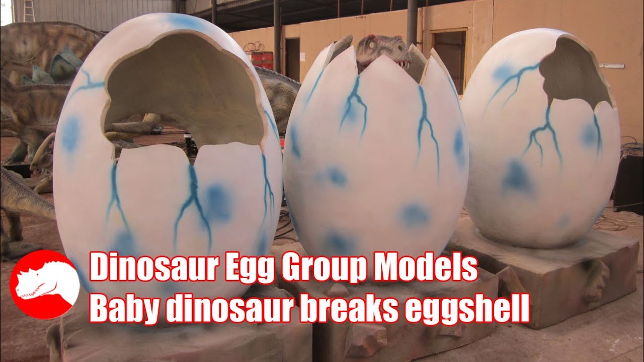 Dinosaur Egg Group Models - Fabricated Hatching Raptor Model - YouTube