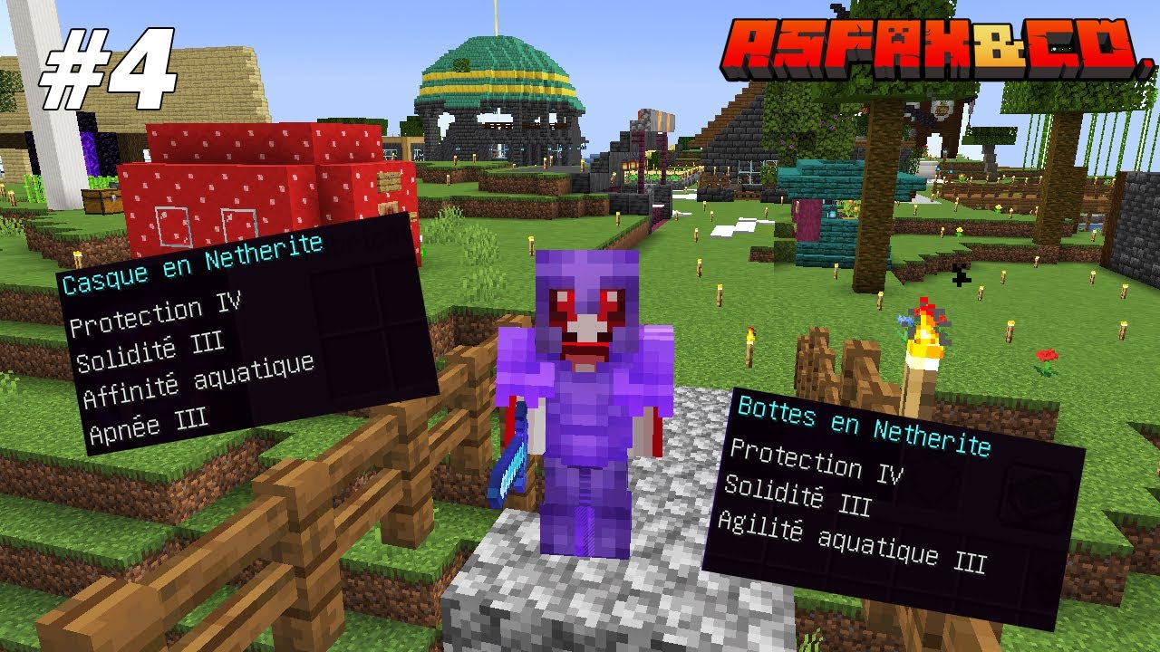 Enfin le full Netherite et ferme à XP ! Minecraft Asfax&Co 4 - YouTube