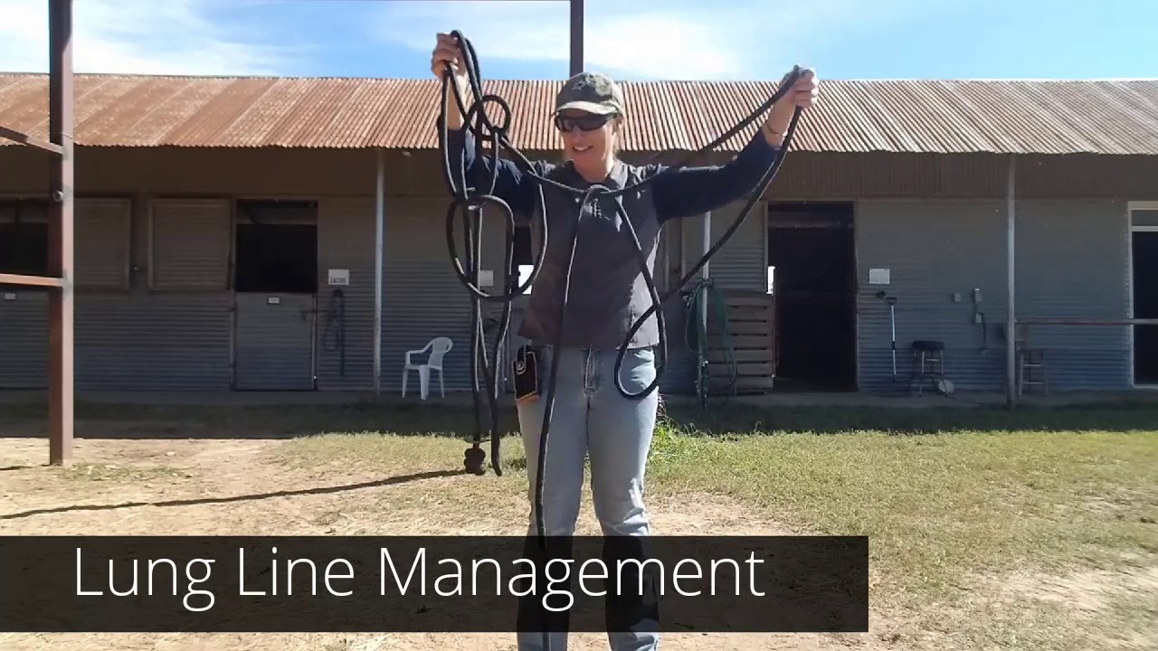 How to wrap up and store a lunge line to keep it tangle free - YouTube