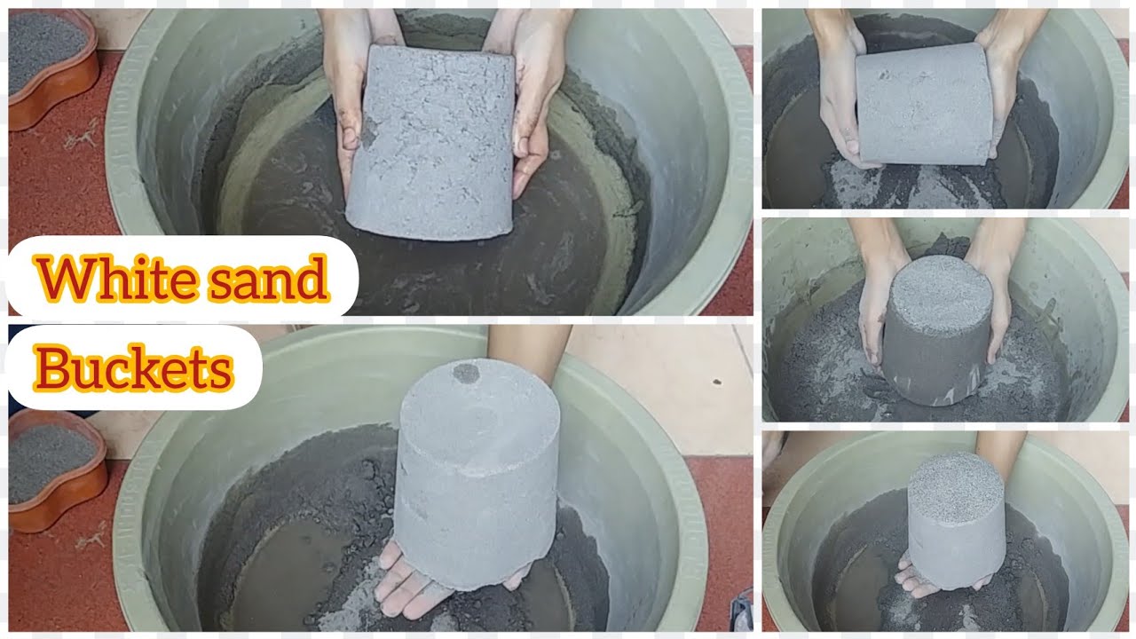 #whitesand new video pure sand with white💭 cement buckets wet crumbling ...