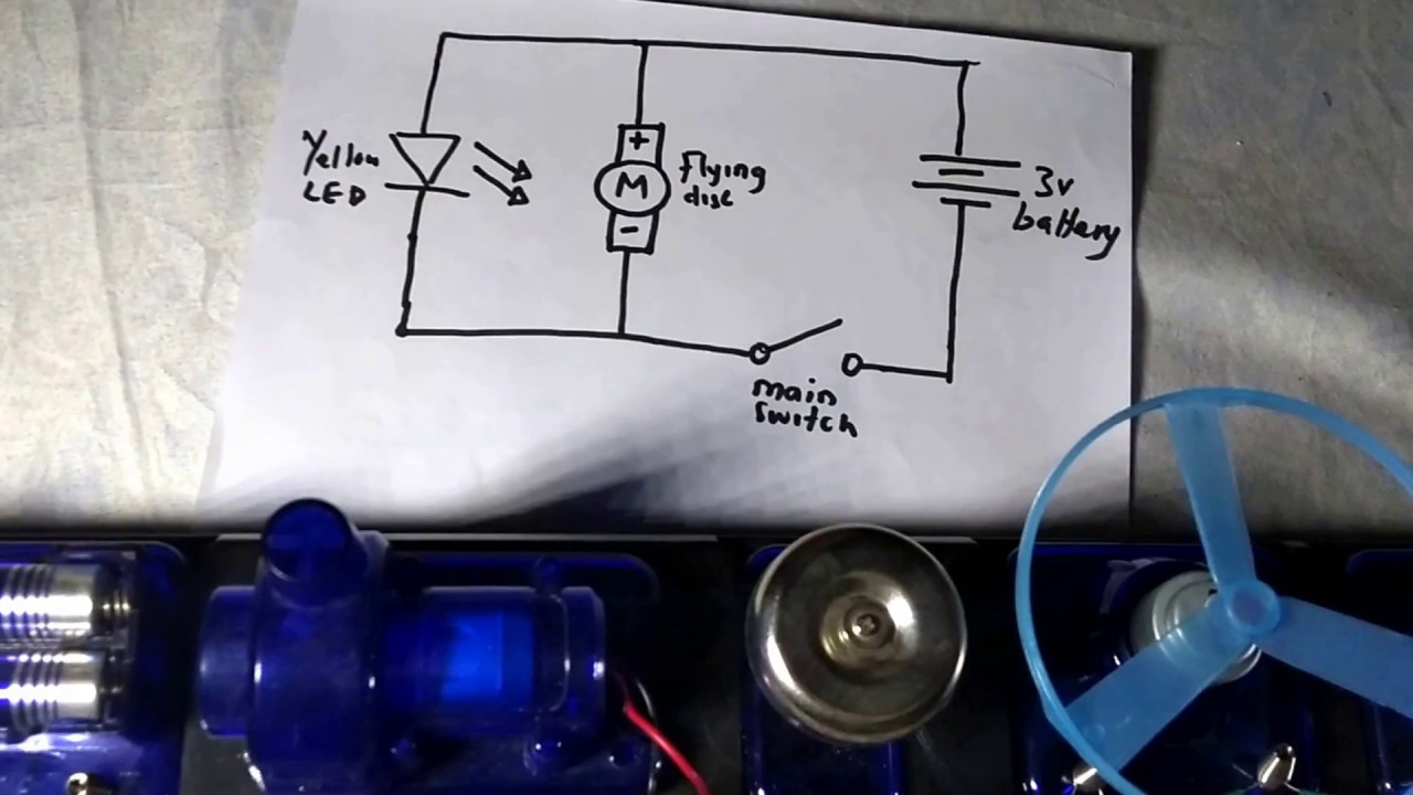 Flying disc and LED with a single switch | Experiment 18 | Tronex 100 ...