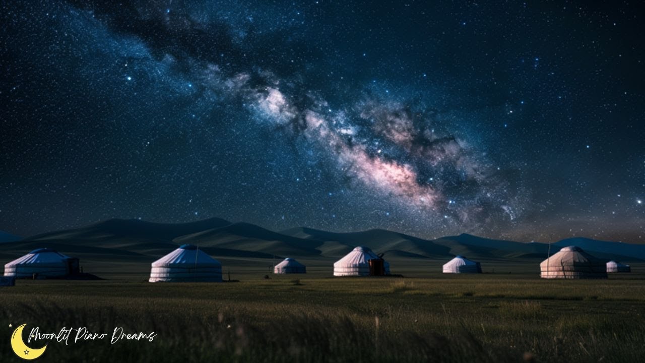 🏕️ Mongolian Steppe Night | Sleeping Under the Galaxy Sky 🌙 - YouTube