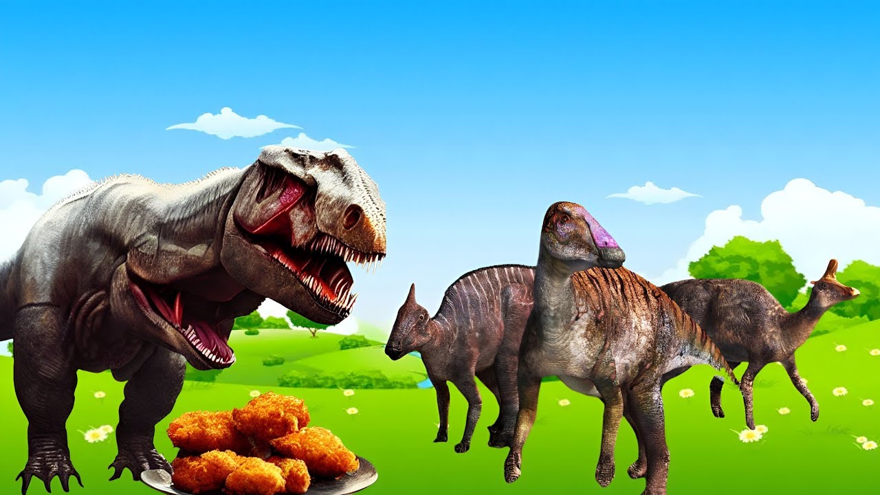 Velociraptor Walking And One Breaks The Box And Eats Chicken ...