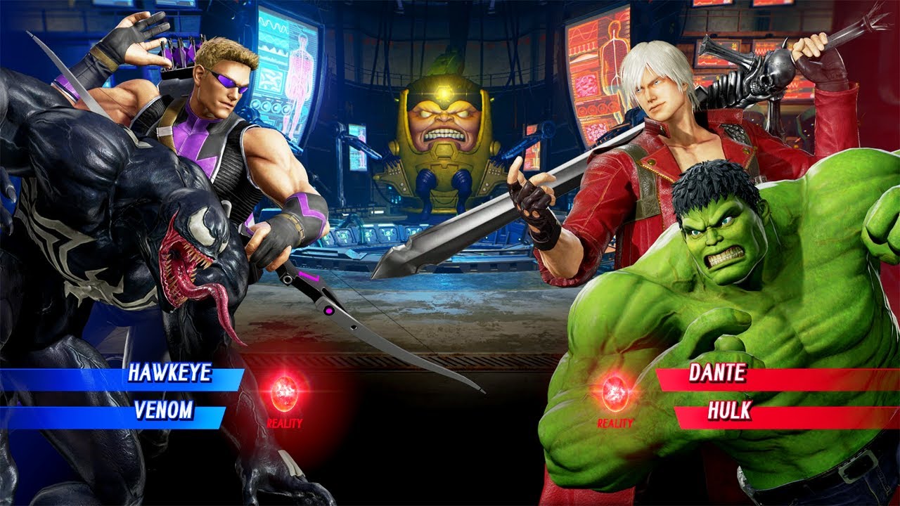 Venom & Hawkeye VS Dante & Hulk (Very Hard) - Marvel vs Capcom | 4K UHD ...