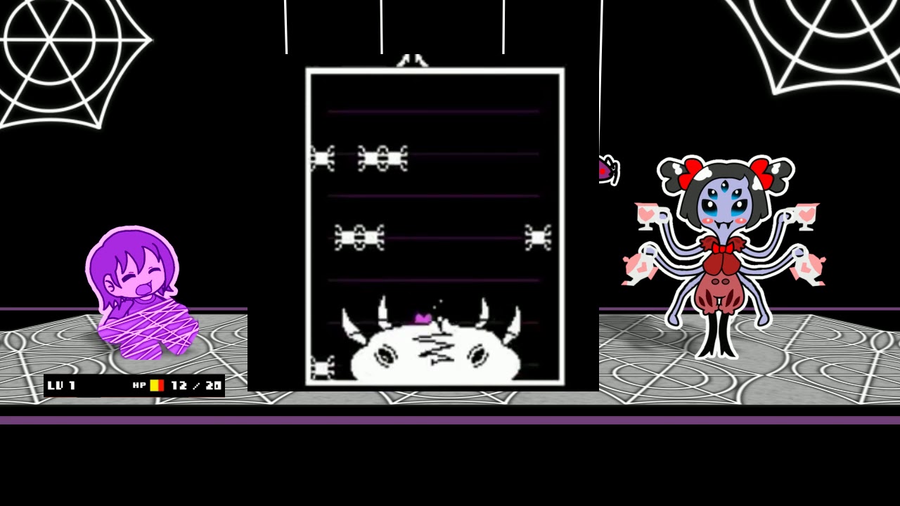 【UNDERTALE】PAPERTALE - Muffet Battle - マフェット戦【ペーパーマリオ風】 - YouTube