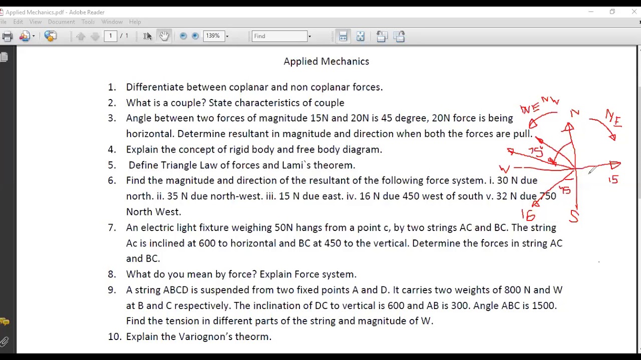 Applied Mechanics Discussion of Assignment - YouTube