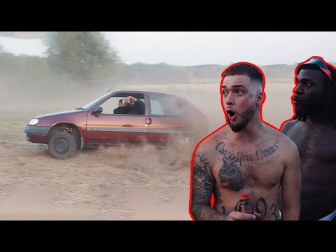 Racing cars with Burna Boy at my house!