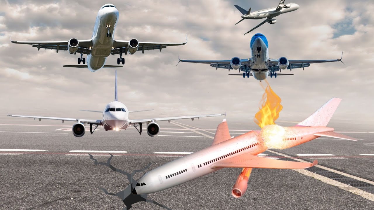 Slow Motion Take off Aircraft Sounds, Close Up Take Off & Landing ...