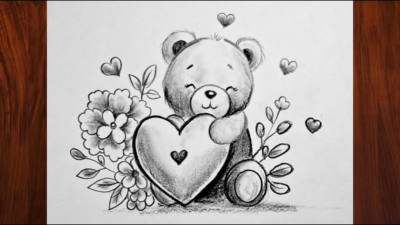 How To Draw Happy Teddy Day 🧸 | Teddy Bear drawing very easy ...