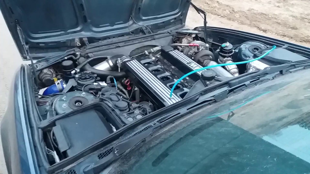 Bmw e34 tds compound turbo - YouTube