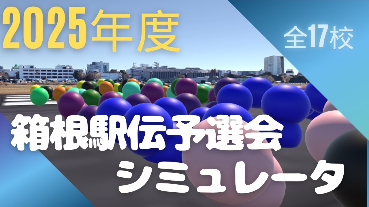 【駅伝シミュレータ】2025年度 箱根駅伝予選会 シミュレータ(第101回東京箱根間往復大学駅伝競走予選会) Youtube