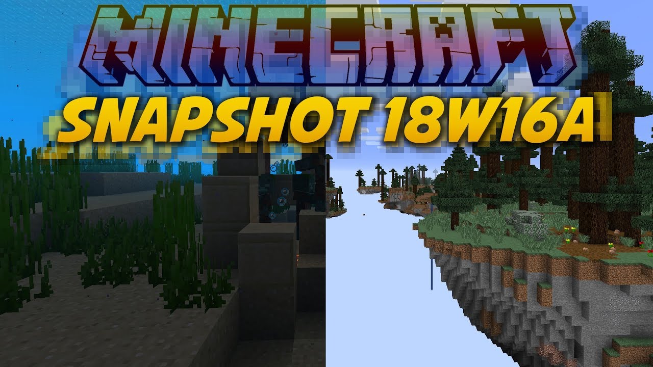 Minecraft Snapshot 18w16a Buffet World Type!! Drowned Homes!! [Update Aquatic] - YouTube