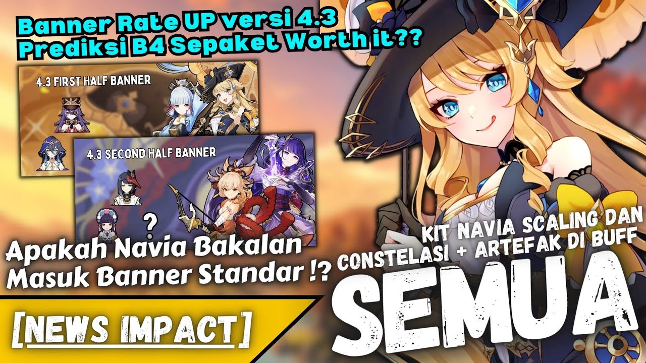 Kit NAVIA Di Buff + Cons Makin Broken !! B4 Rate UP v4.3, Navia Banner ...