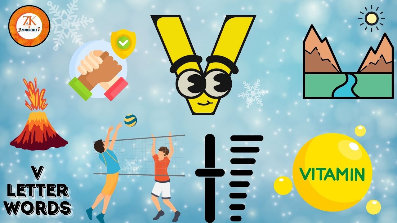 V Letter Words || Learn V Letter Words For Kids || ZingKidz - YouTube