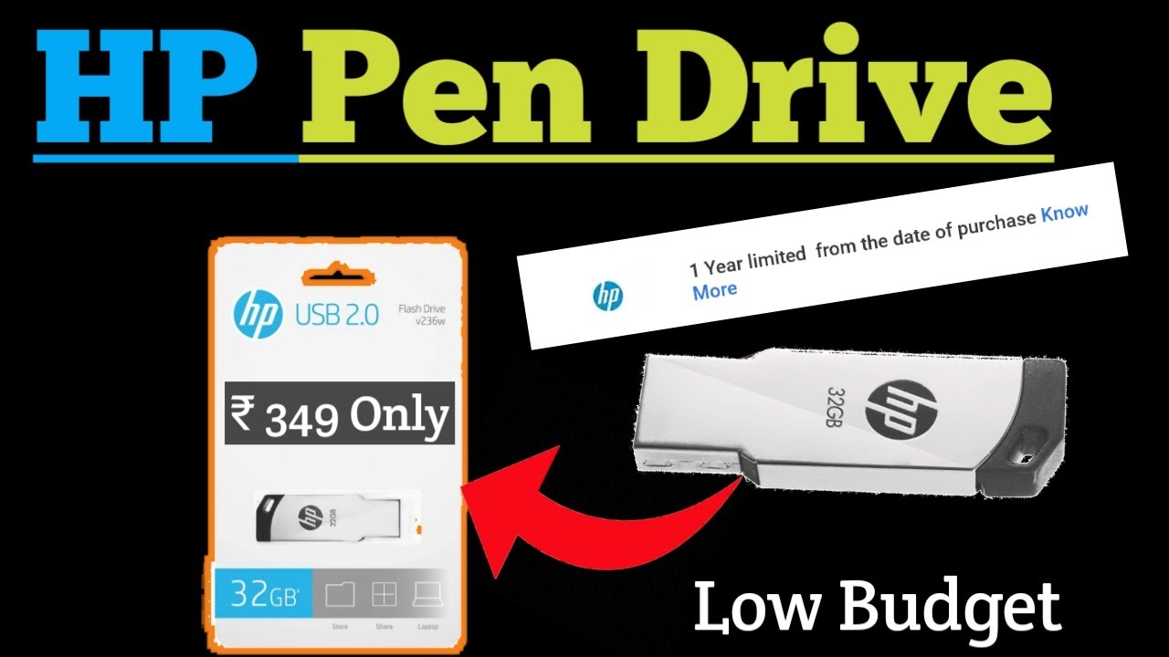 HP pendrive low budget HP v236w 32 gb pen drive color silver HP PEN ...