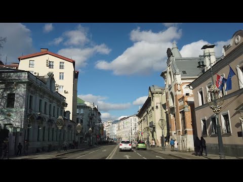 DRIVING DOWNTOWN MOSCOW 4K, KOMSOMOLSKY AVENUE, OSTOZHENKA STREET, ETC