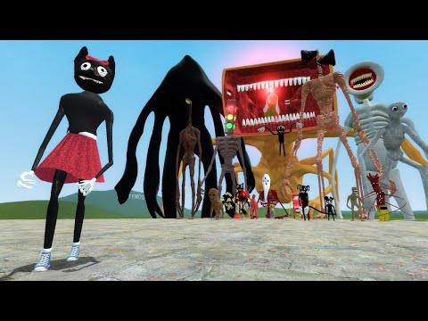 NEW FEMALE CARTOON CAT VS TREVOR HENDERSON CREATURES!! Garry's Mod ...
