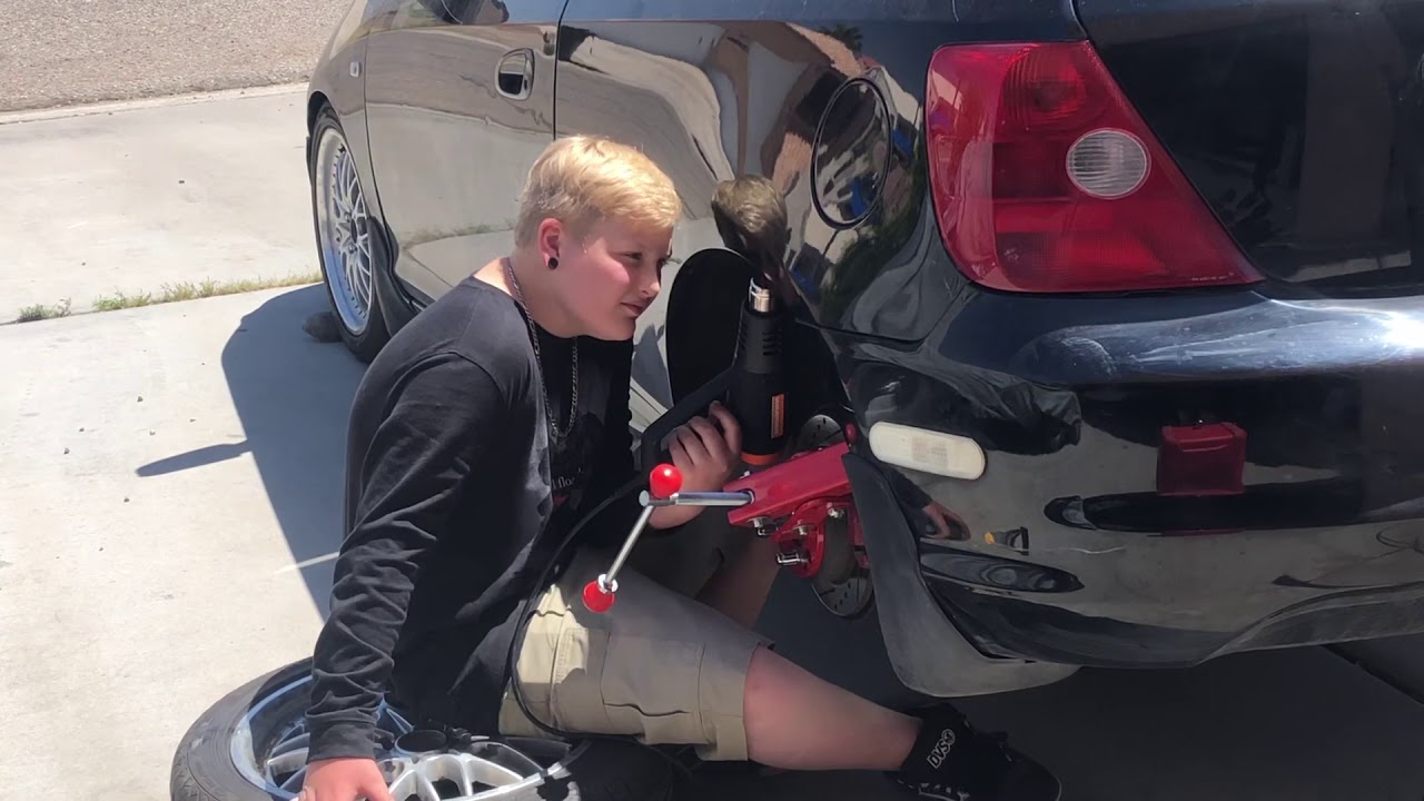 2003 Civic Ep3 rolling fenders with a fender roller how to Honda - YouTube