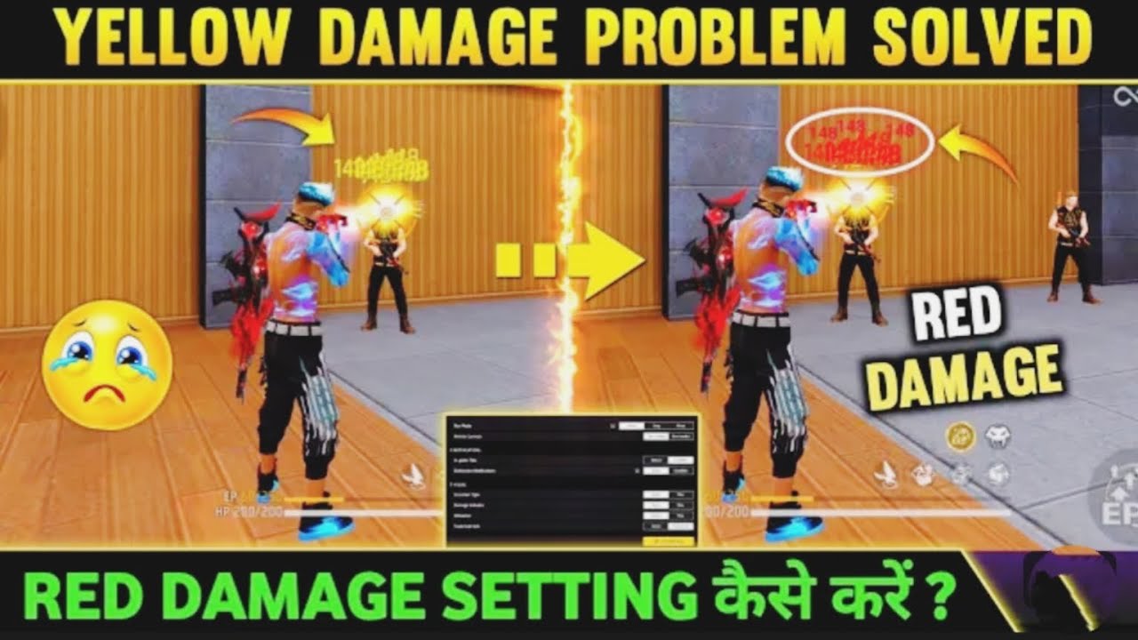 Free Fire Yellow Damage After Update Problem | Red Numbers Damage Kaise ...