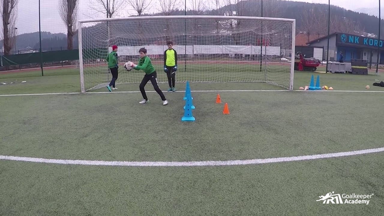 Goalkeeper training: Positioning & Movement & Reaction - YouTube