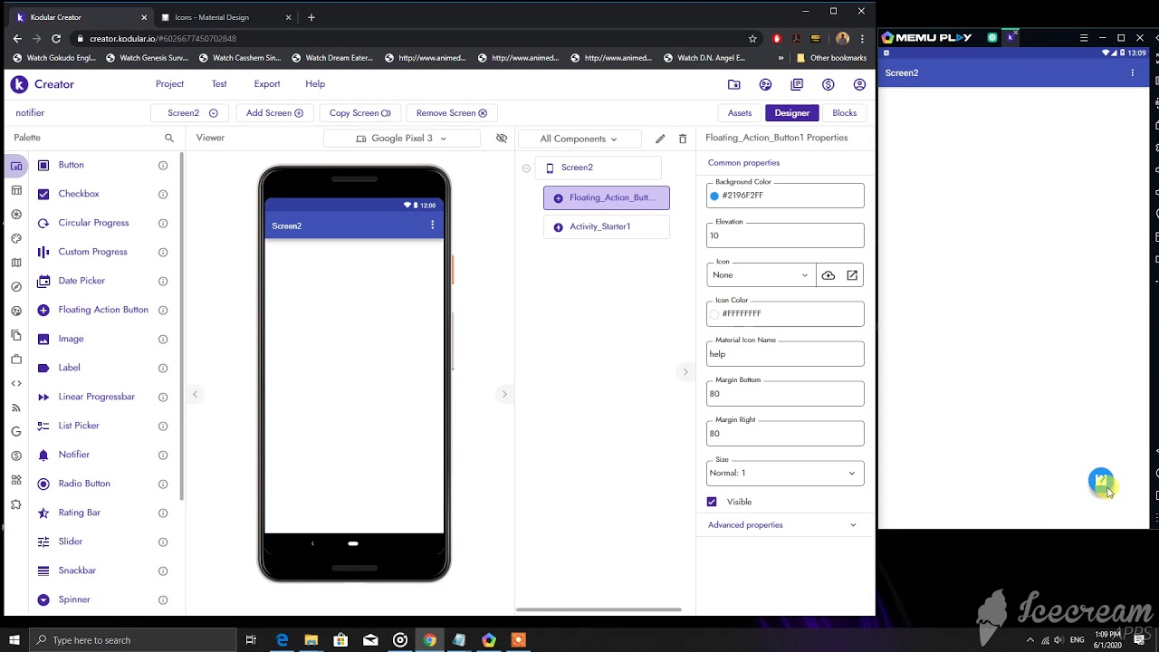 Kodular Thunkable And Mit App Floating Action Button Youtube