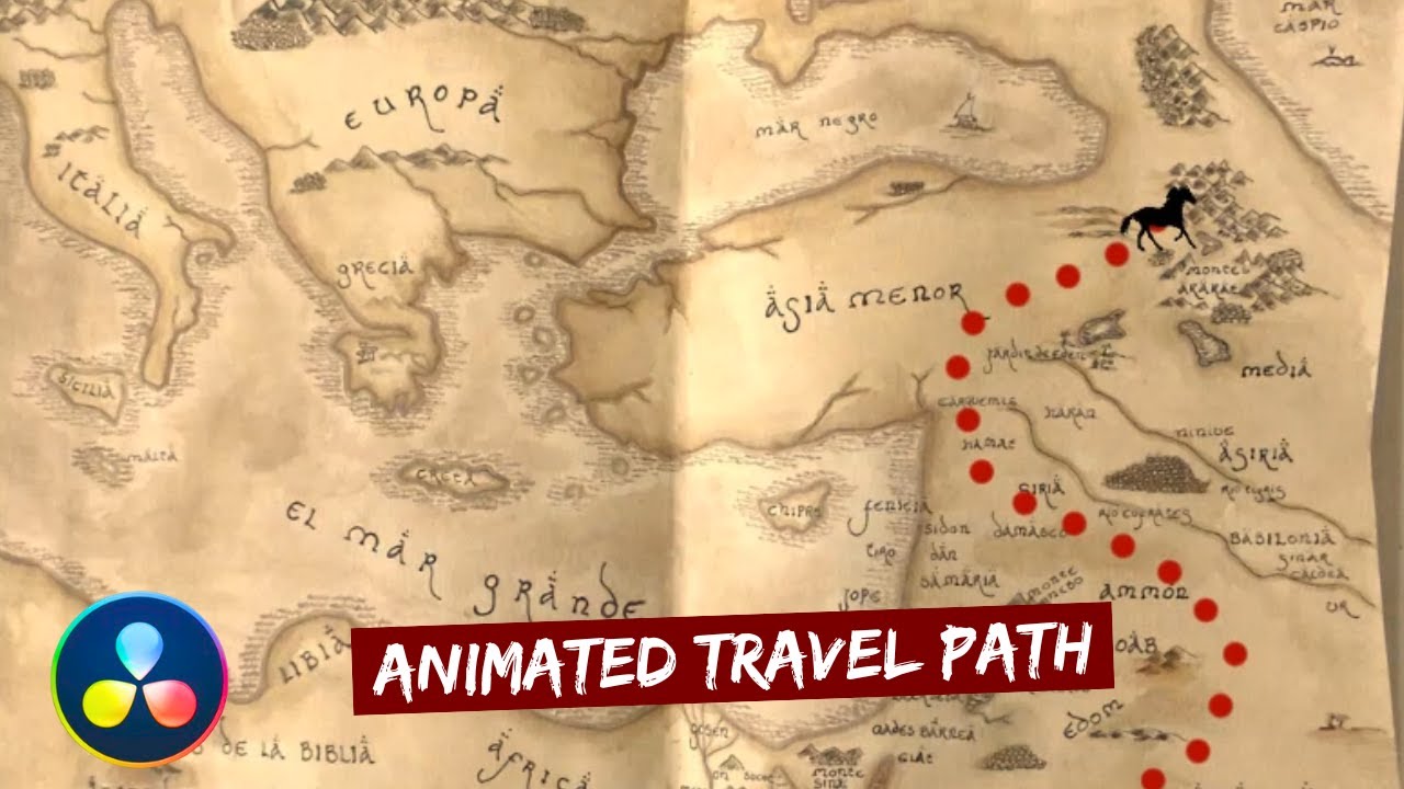 How to Animate a Map Path in DaVinci Resolve Easy Travel Effect - YouTube