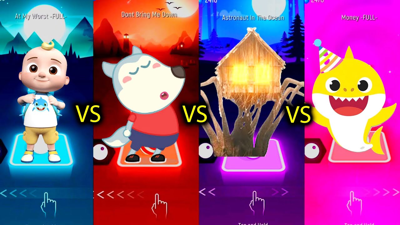 Cocomelon vs Wolfoo vs Spider House Head vs Baby Shark | Tiles Hop Edm ...
