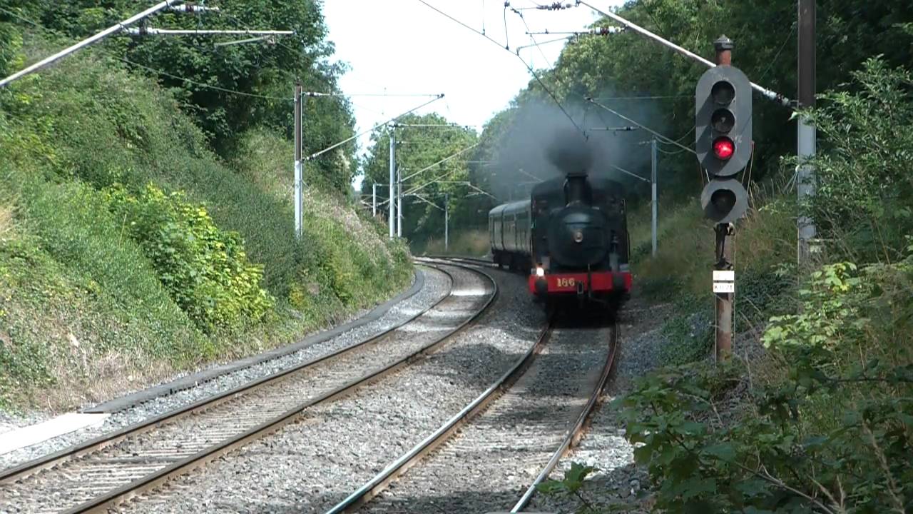 RPSI No.186 on the Belfast - Dublin Steam Enterprise Passing Raheny HD ...