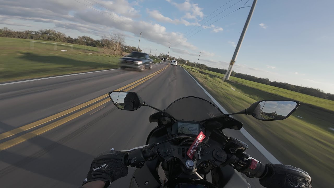 4k 2023 Yamaha R3 Sunset Ride (Pure sound) - YouTube