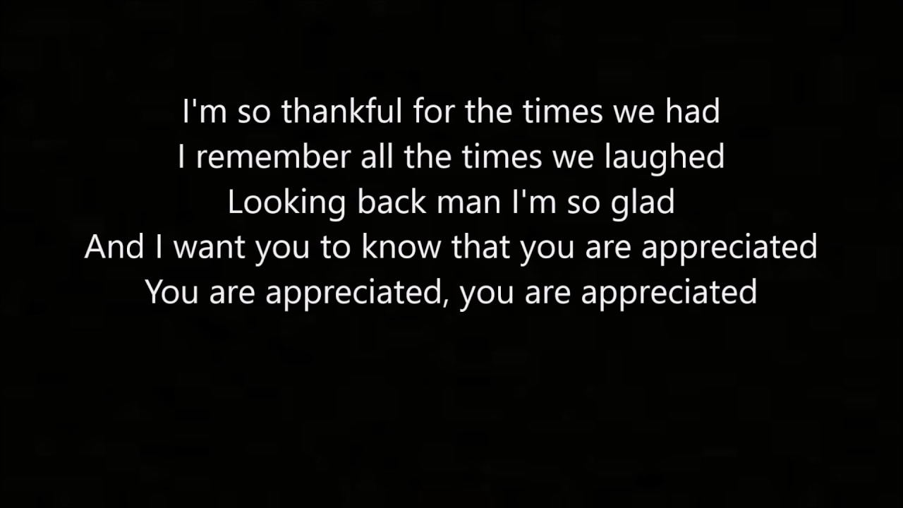You Are Appreciated - By: Azad Right (Lyric Video) - YouTube