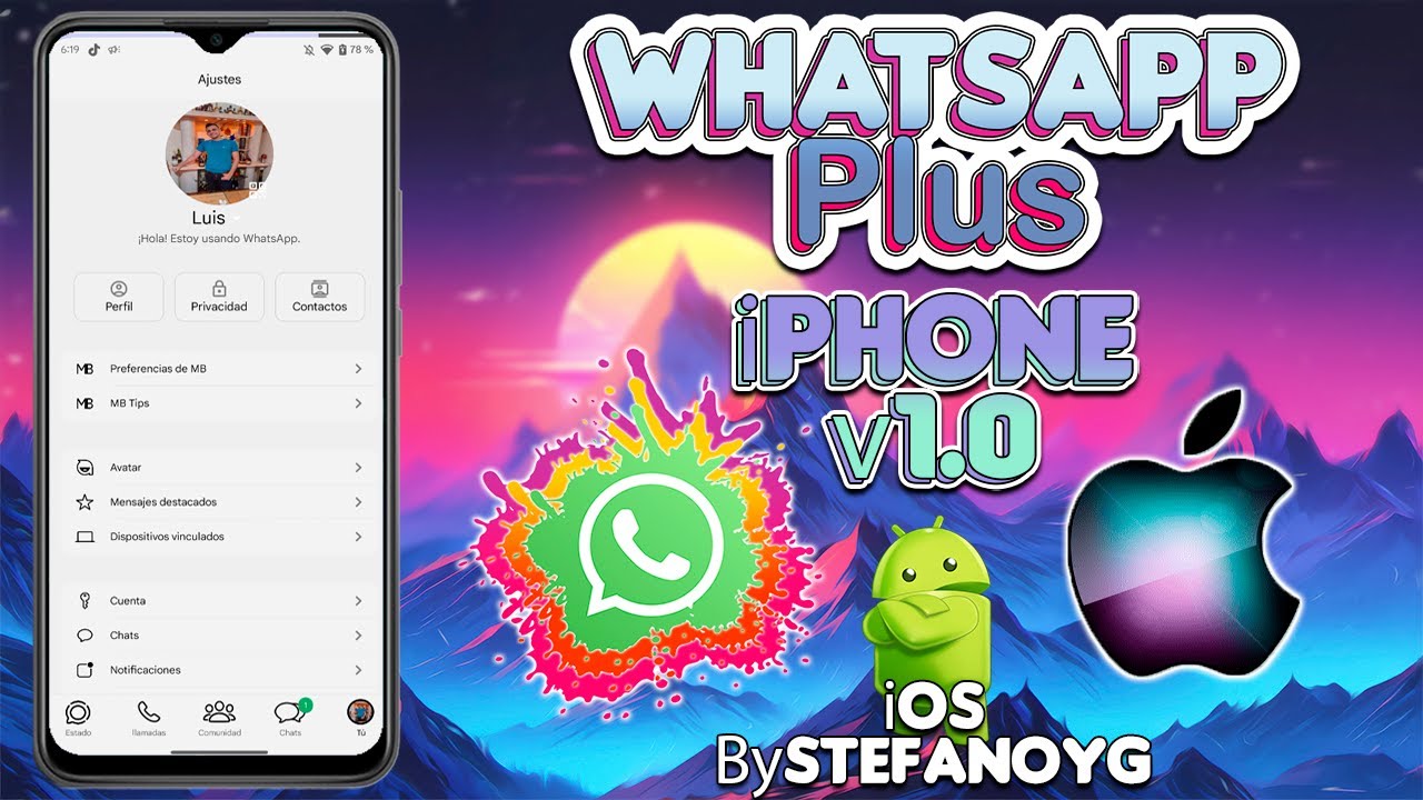 Nuevo Whatsapp Estilo iOS v1.0 Descargar Ultima Actualización ️ MBWhatsapp iPhone By StefanoYG ...