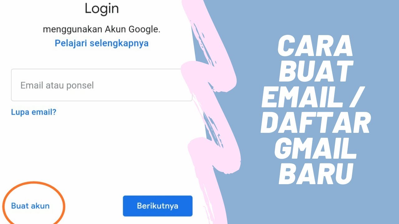 Cara Membuat Email Baru || Daftar Gmail Baru 2021 di Hp (Mudah, Di ...