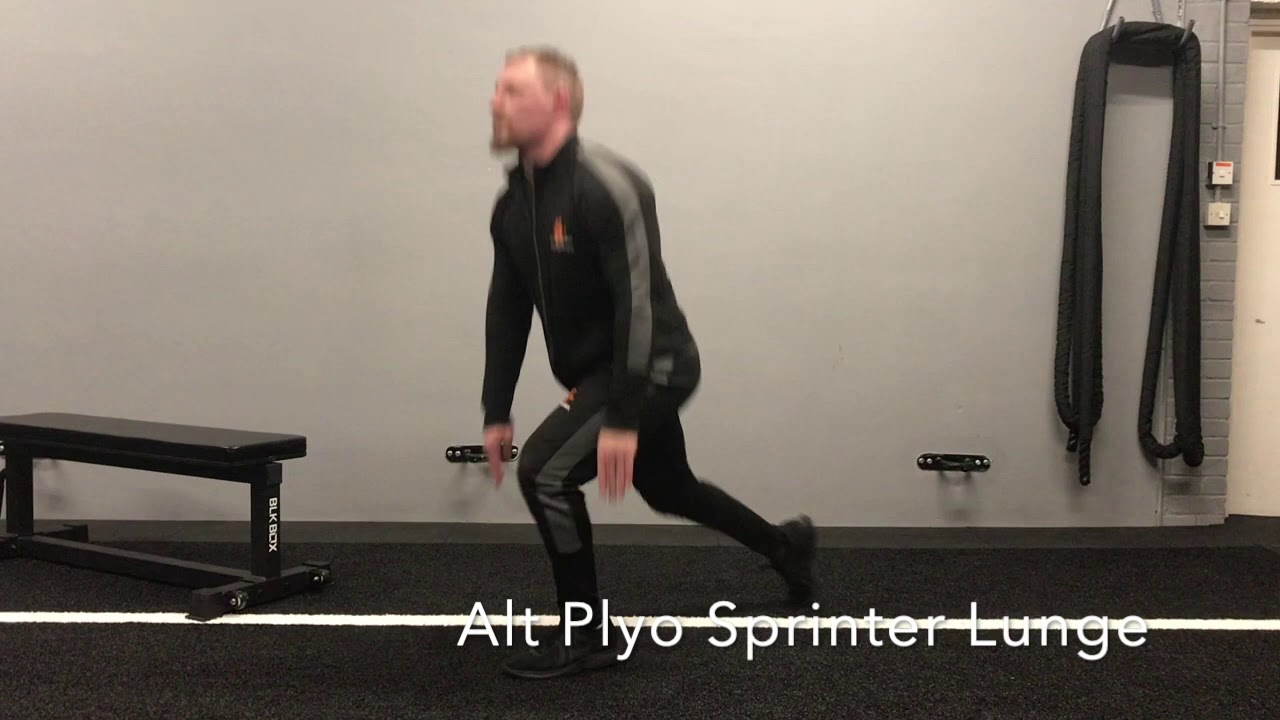 Alt Sprinter plyo Lunge body weight - YouTube