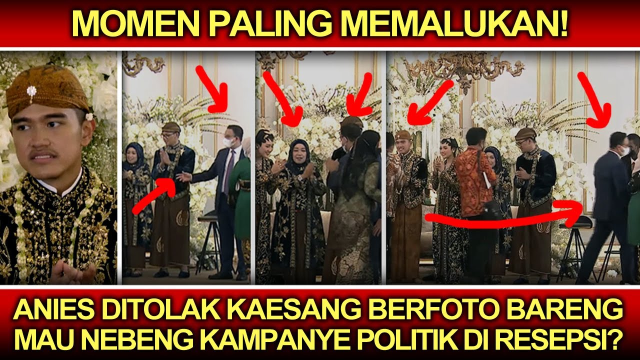 Momen Paling Memalukan ️Anies Ditolak Kaesang Foto Bersama, Mau Nebeng ...