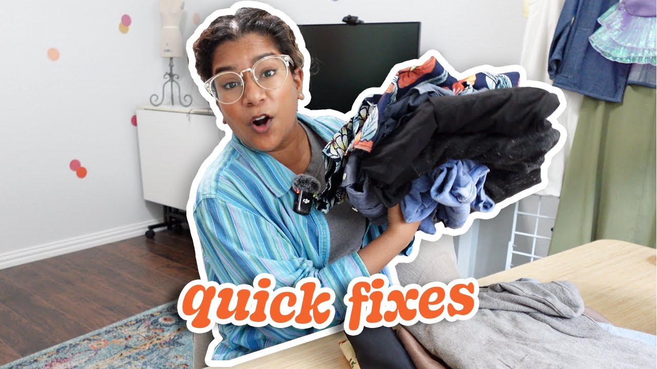 Tackling My DIY/Mend Pile (with timestamps) - YouTube