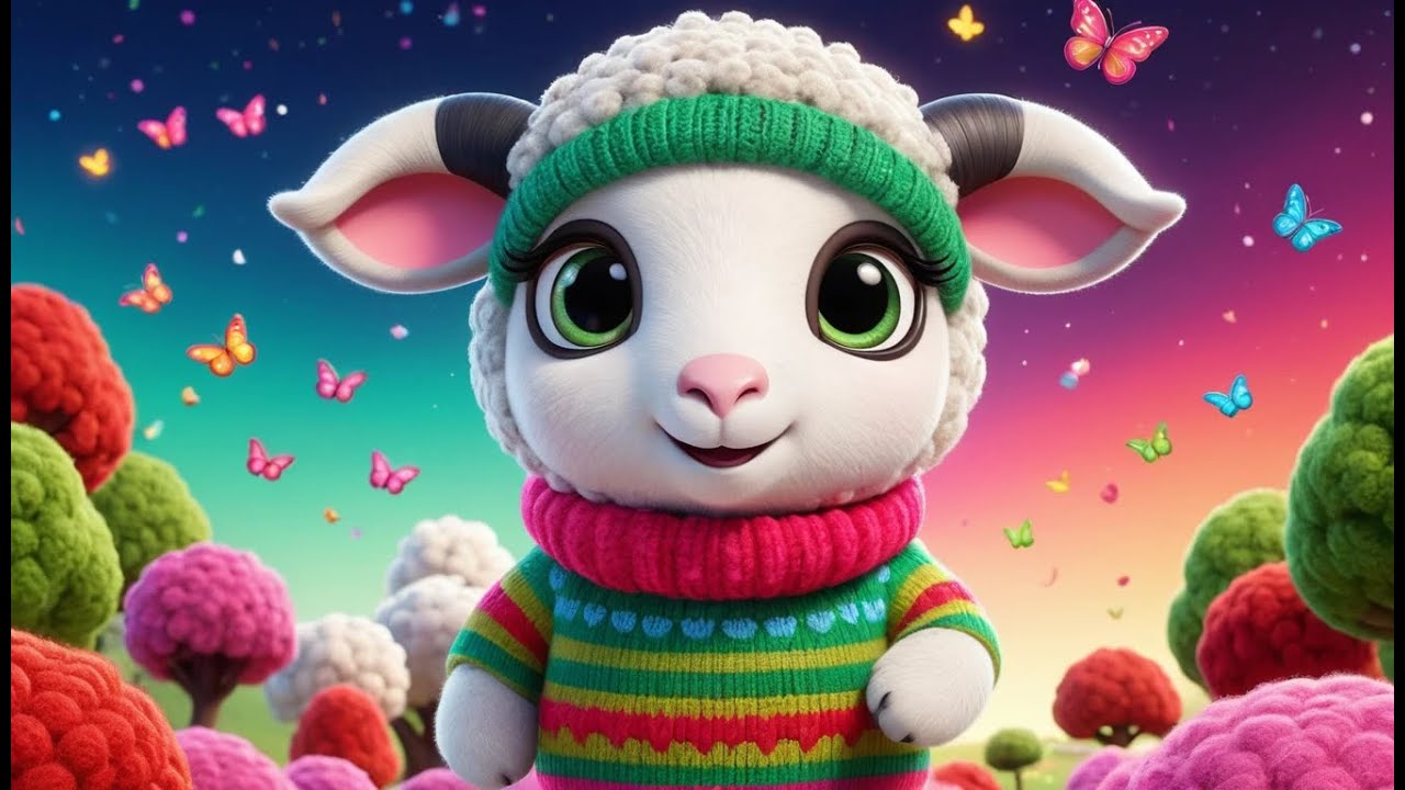 BaBa Counting Colorful Sheep — Counting Wool in Rainbow Heap | Fun Song ...