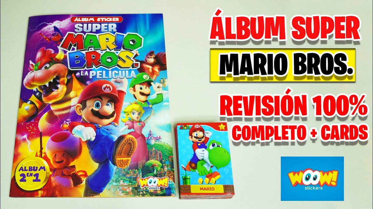 Álbum Super Mario Bros La Película 2 en 1 de Woow Stickers: 100% PEGADO ...