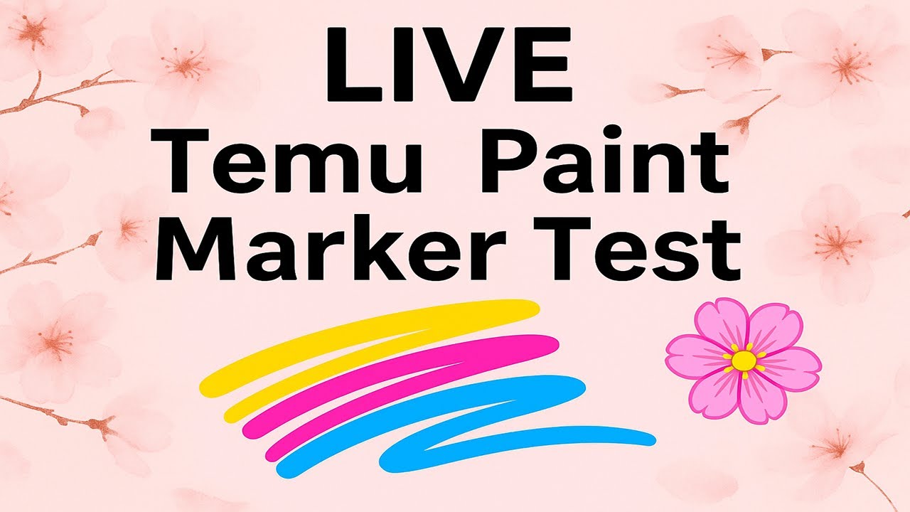 🌸 Live Watercolour Session | Testing Temu Paint Markers + Painting ...