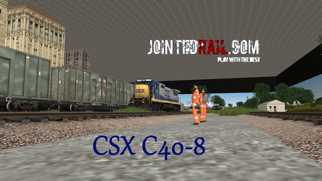Trainz Simulator 12 [ Jointed Rail Add-On ] - CSX C40-8 (PayWare) - YouTube
