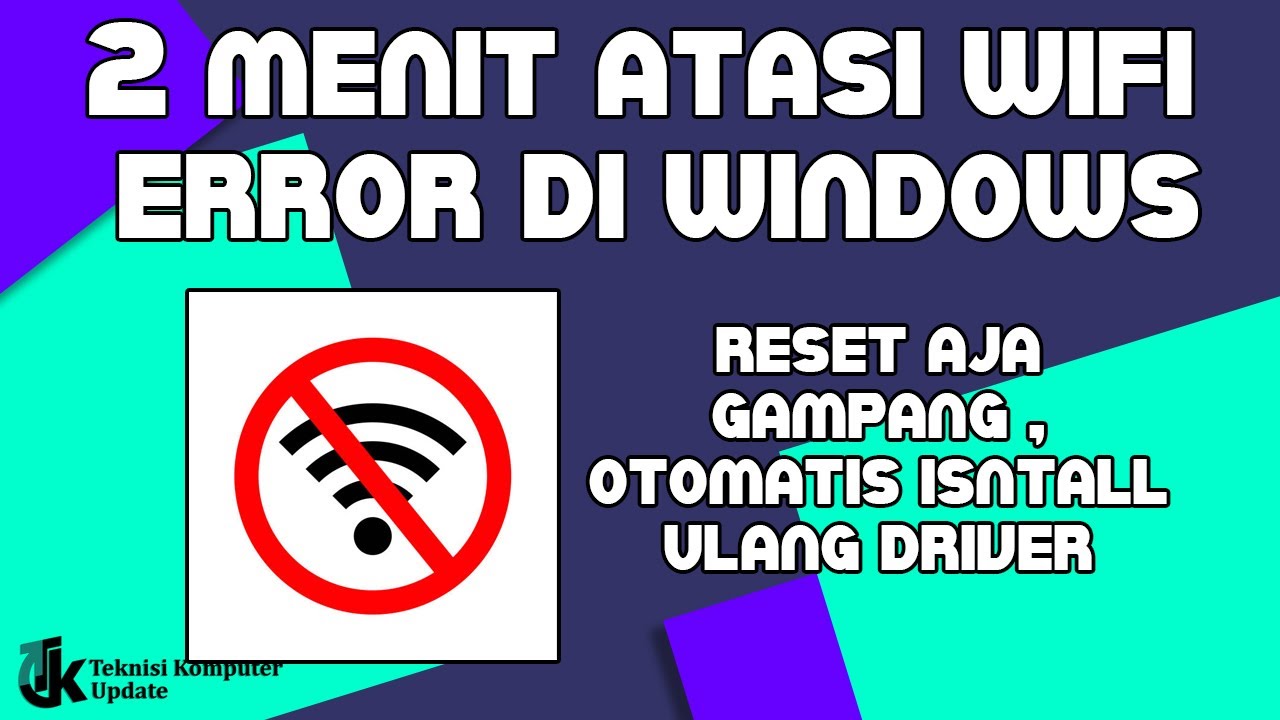 Cara atasi wifi dilaptop tidak bisa connect || reset network diwindows ...