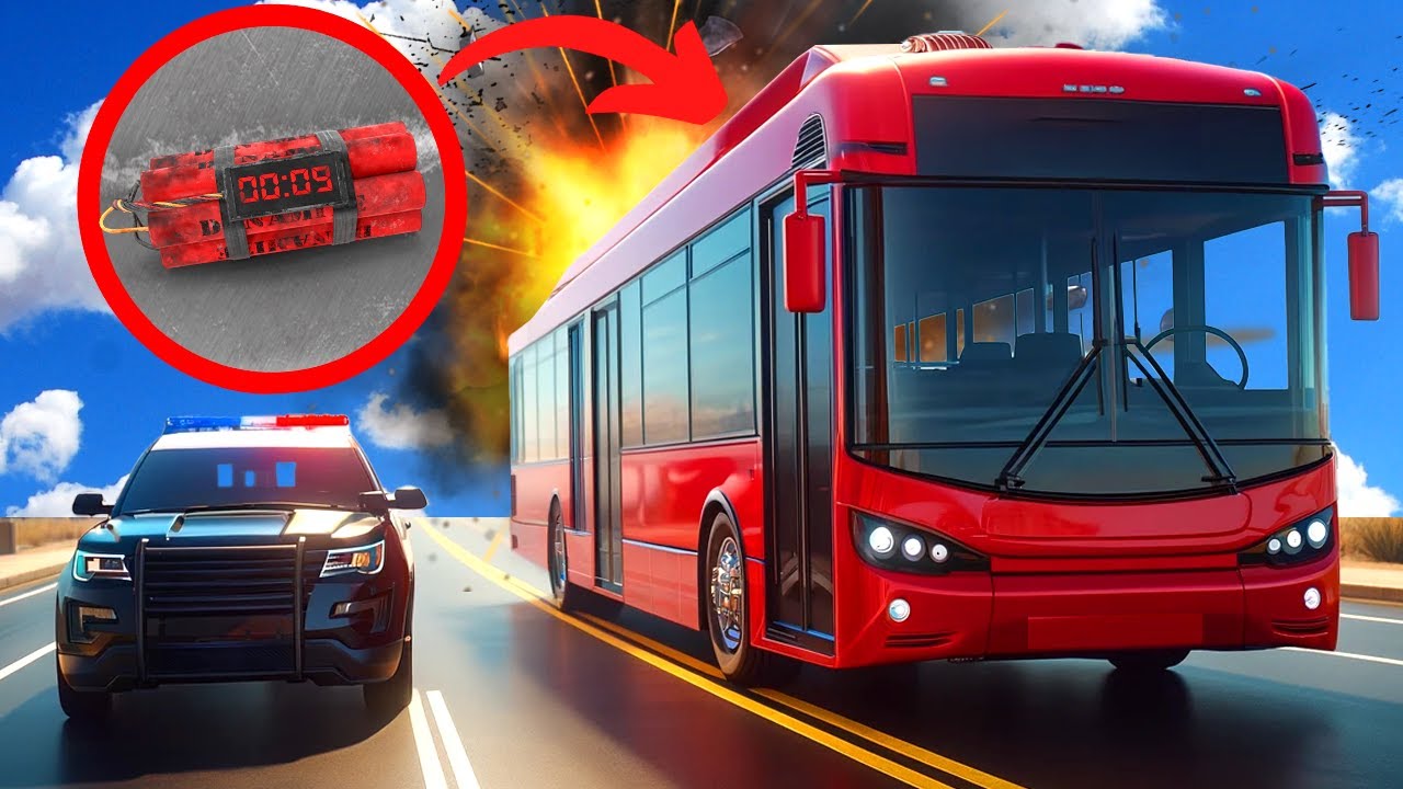 Police Chases But Bus EXPLODES When I Go Below 50mph in BeamNG Drive Mods! - YouTube