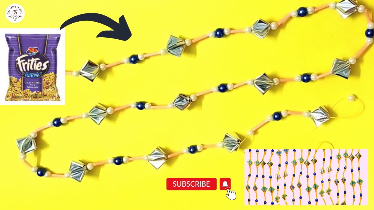 Origami Beaded Door Curtain diy #beadedcurtain #origami #origamistar ...